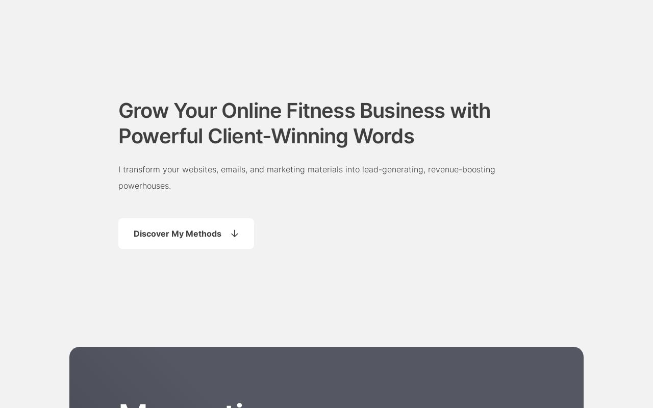 Your Fitness Marketing Copywriter